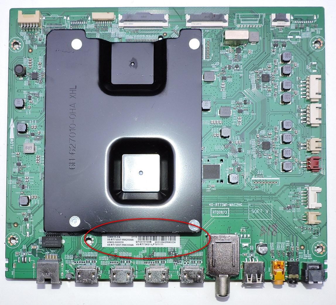 TCL Main Board 08-RT73007-MA200AA for 55R635-CA, Free Shipping
