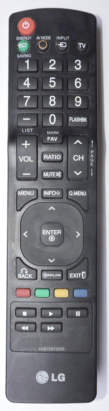 LG Remote Control AKB72915206
