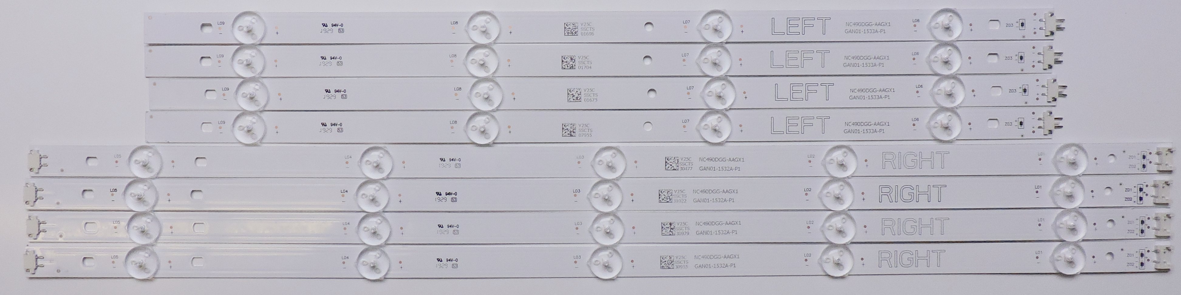 LG LED Light Strips NC490DGG-AAGP1 LED Light Kit (8 Strips)